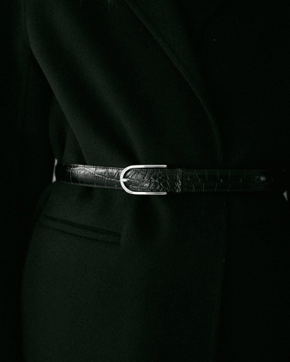 Classic Croc Embossed Belt | Sustainable Leather Accessory | BEUNICA